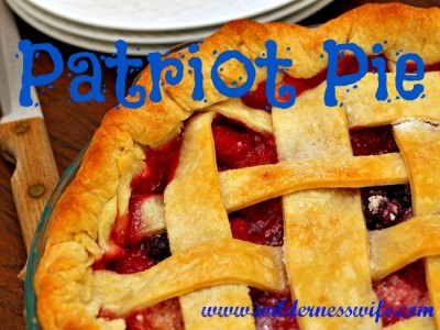 4th of July Patriot Pie - Apples, Blueberries, Raspberries - Yum!